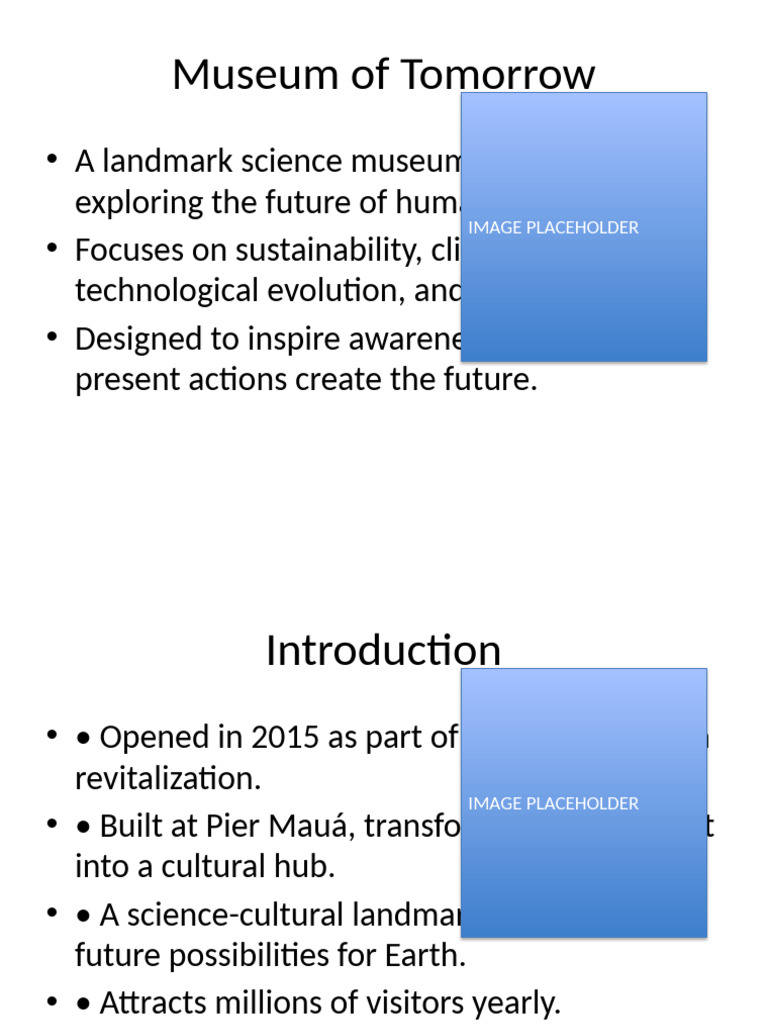 Museum of Tomorrow Detailed With Placeholders | PDF | Sustainable City ...