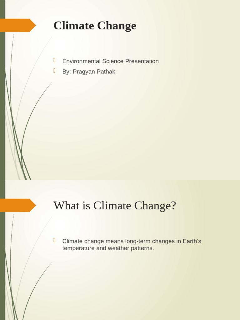 Climate Change Presentation | PDF