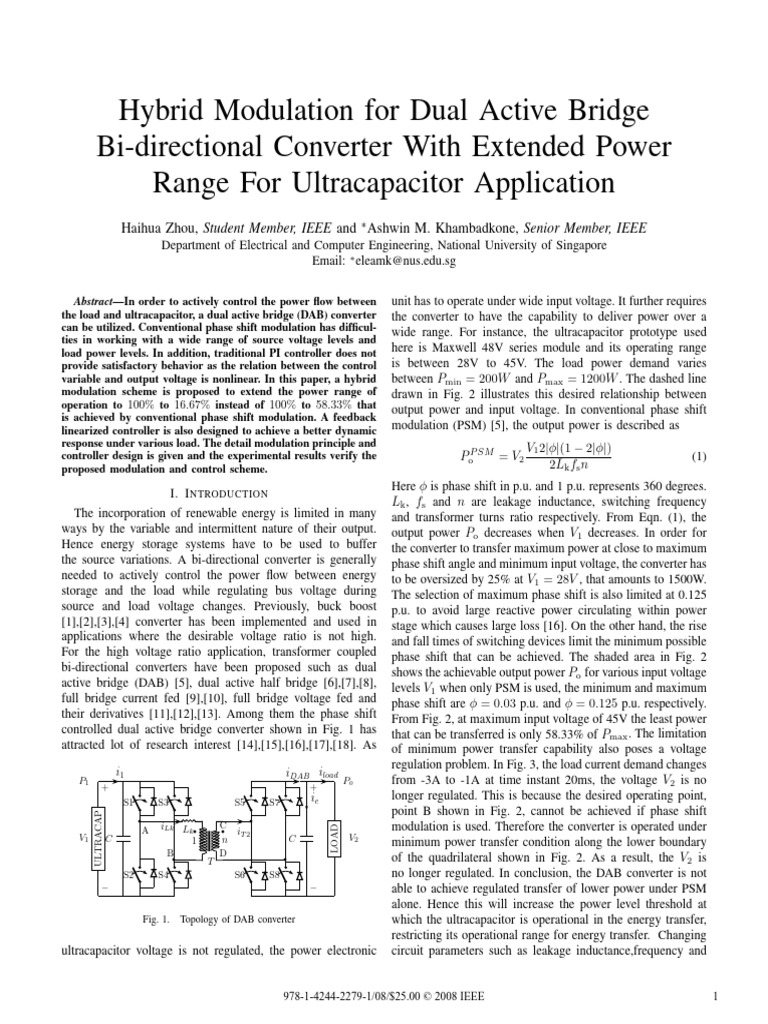 Hybrid modulation for DAB_Zhou (002) | PDF | Control Theory | Frequency Modulation