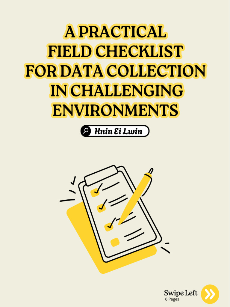 Checklist For Data Collection in Challenging Environments | PDF ...