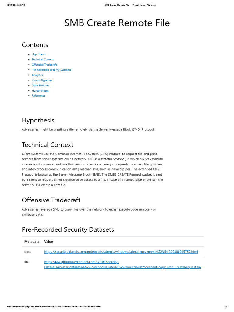 SMB Remote File Creation Analysis | PDF | Computer Engineering ...