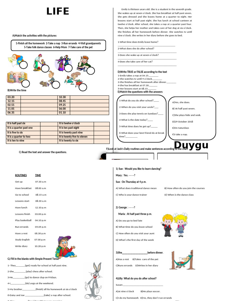 6.-sinif-1.-unite-life-genis-zaman-etkinligi | PDF