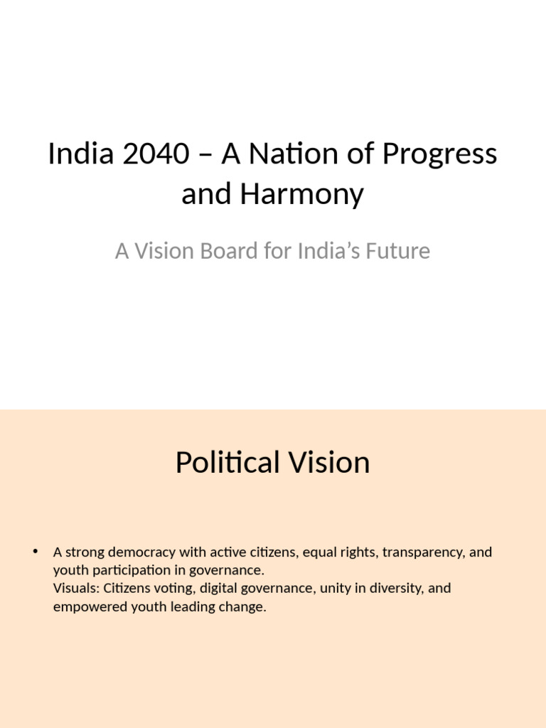 India 2040 Vision Board Presentation | PDF