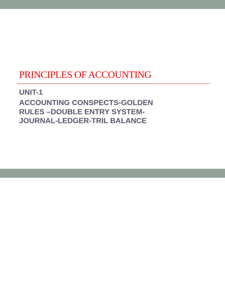 Principles of Accounting | PDF