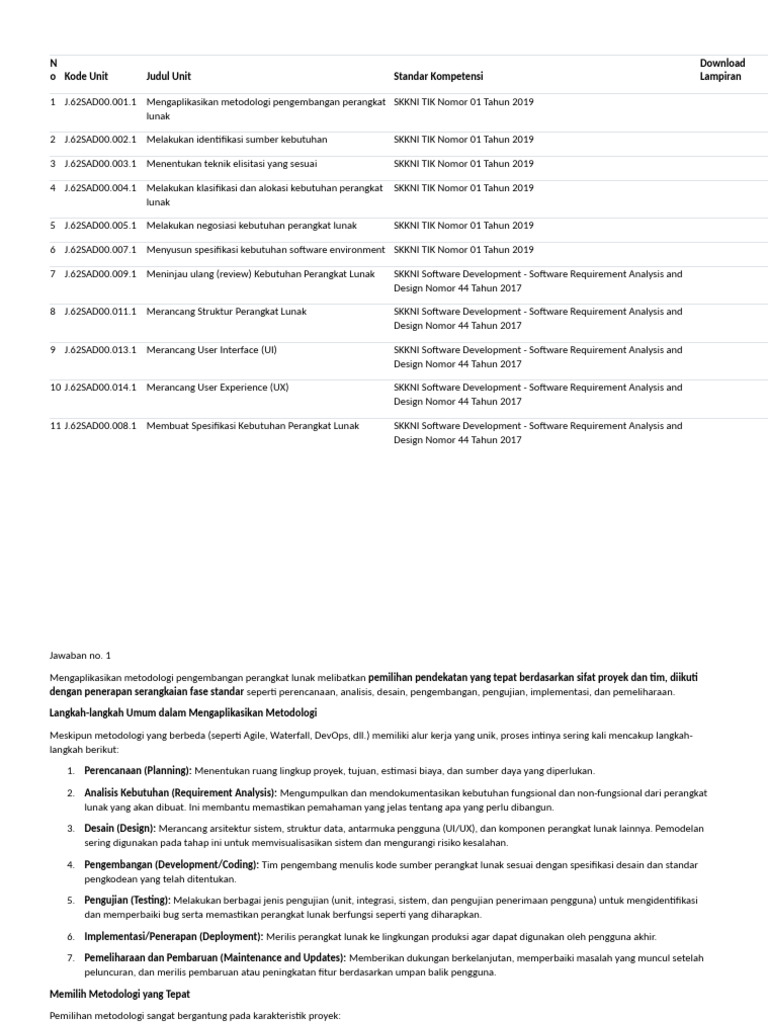Portofolio BNSP Analyst Sistem | PDF