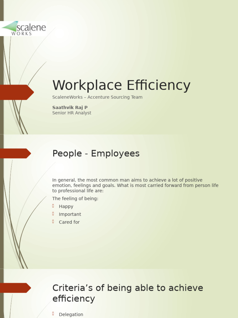 Enhancing Workplace Efficiency Strategies | PDF | Corporate Social ...