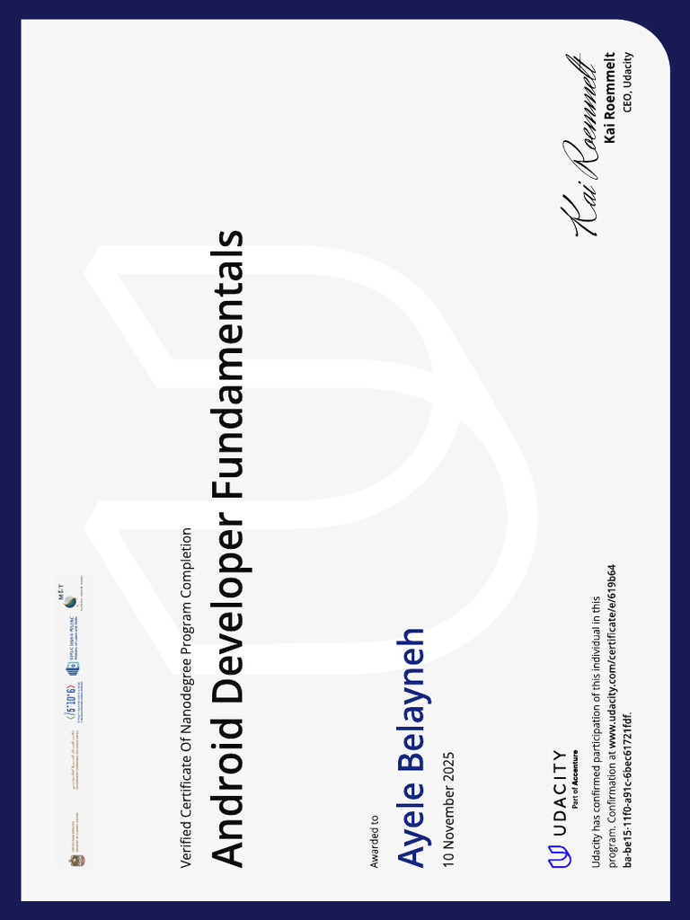 AYELE Android Developer Fundamentals | PDF