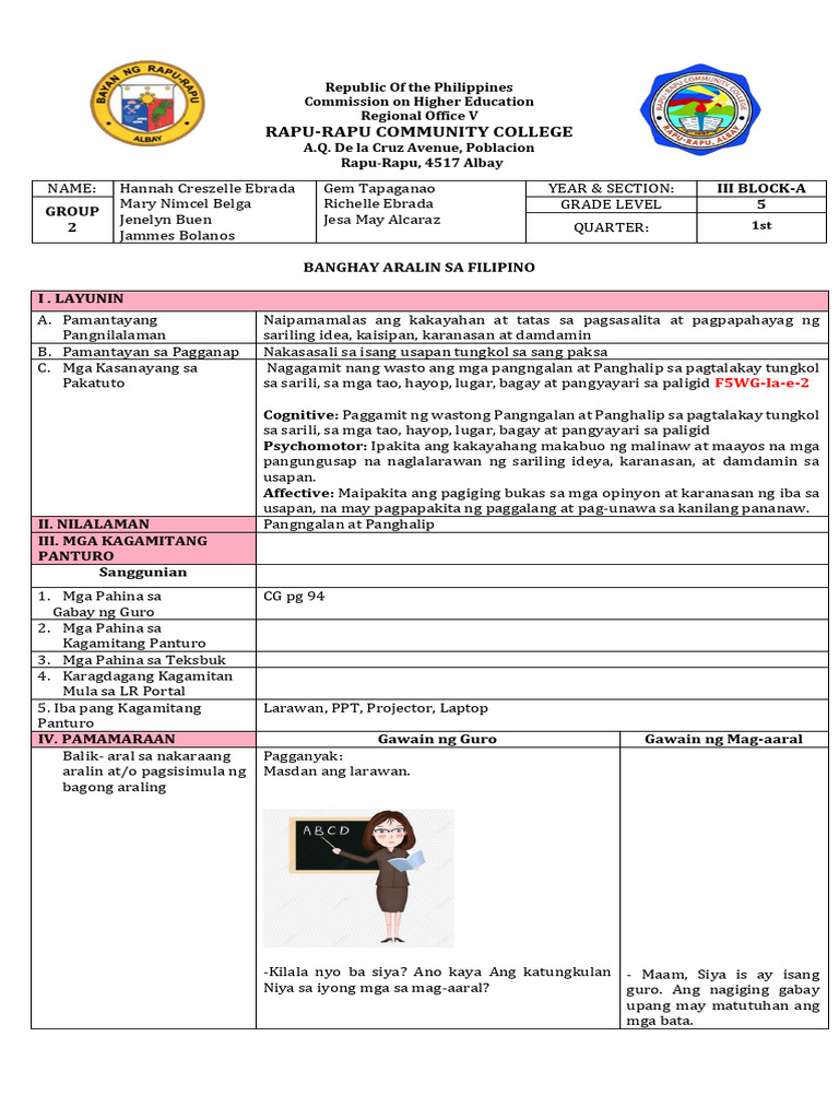 Filipino Learning Plan | PDF