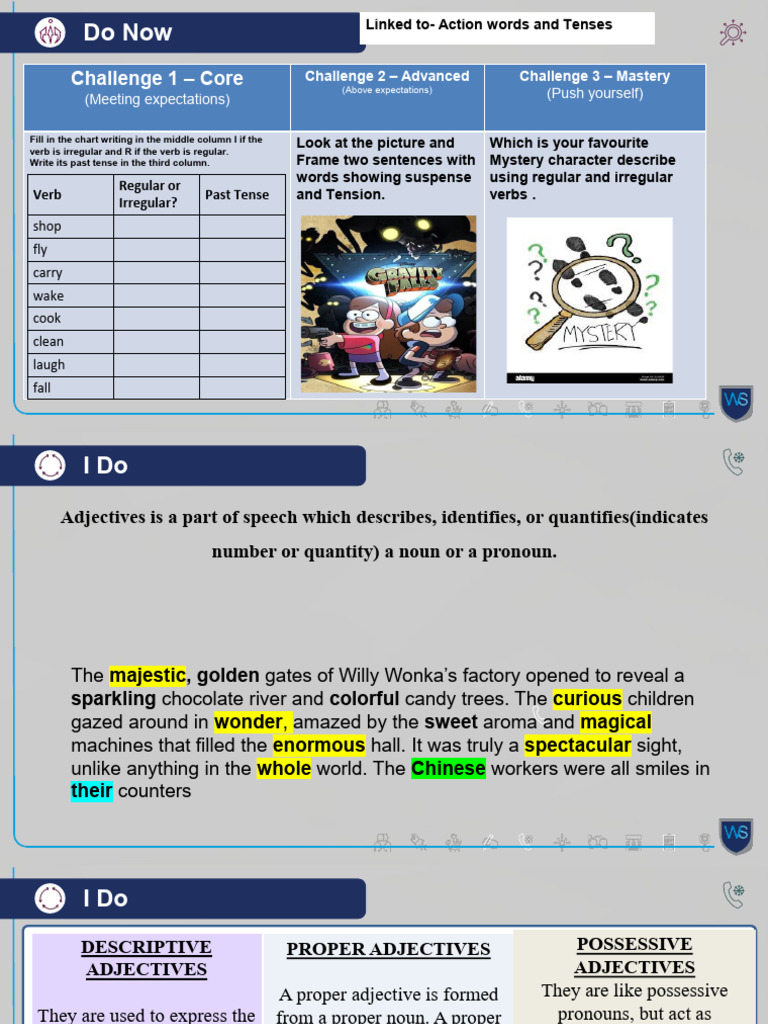 Types of Adjectives | PDF | Verb | Subject (Grammar)