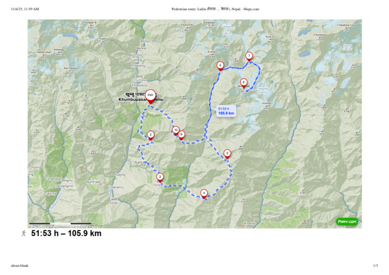 Mera Peak Map | PDF