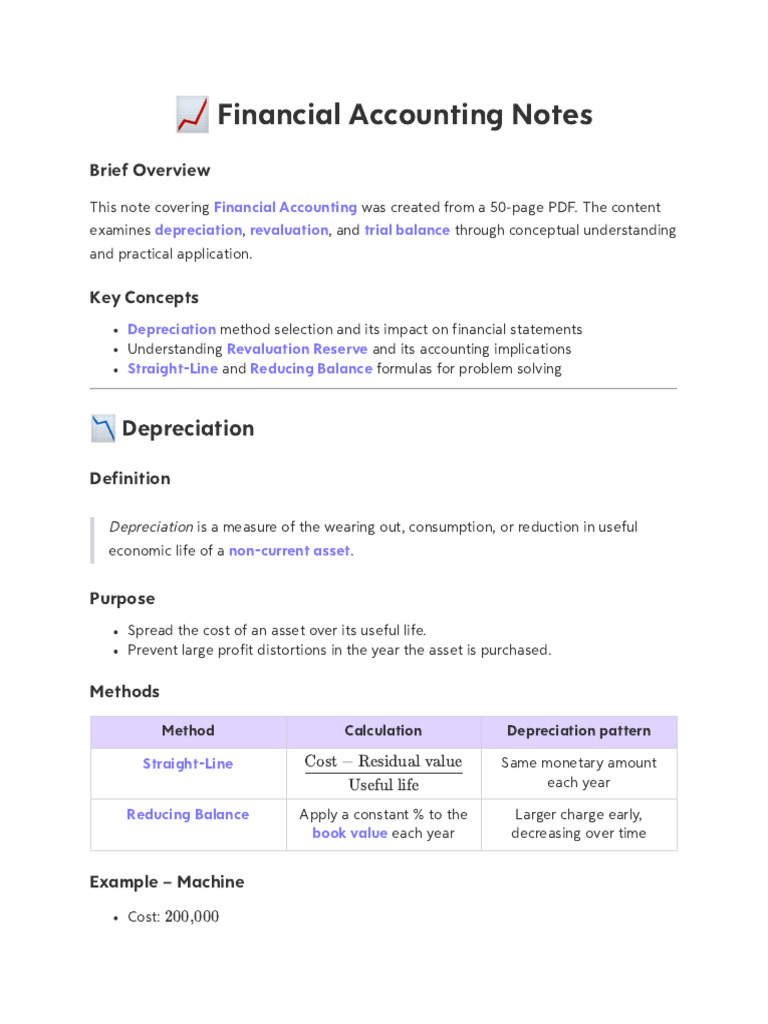 Depreciation, Revaluation, and Trial Balance | PDF | Depreciation ...