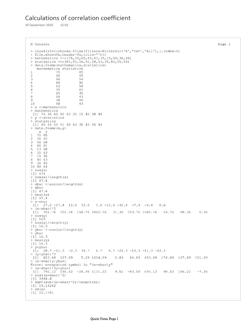 Calculations of Correlation Coefficient_251001_074545 | PDF