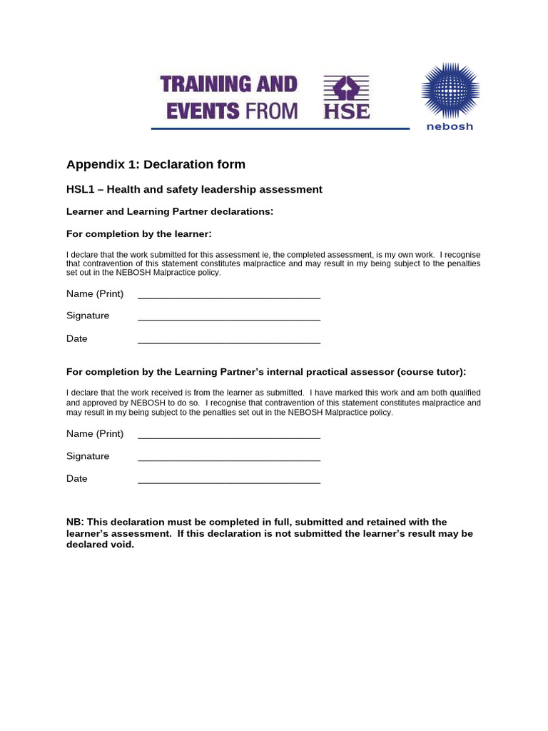 Hsl1 Guidance October 2023 Appendix 1 v1 | PDF