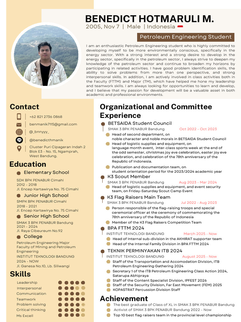 Contoh CV Beny | PDF | Learning | Cognition