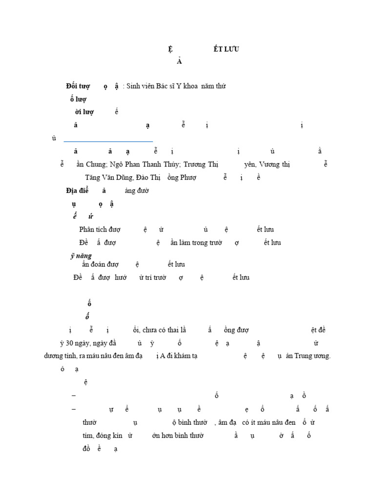 CBA 5 - CA Bệnh Thai Chết Lưu | PDF