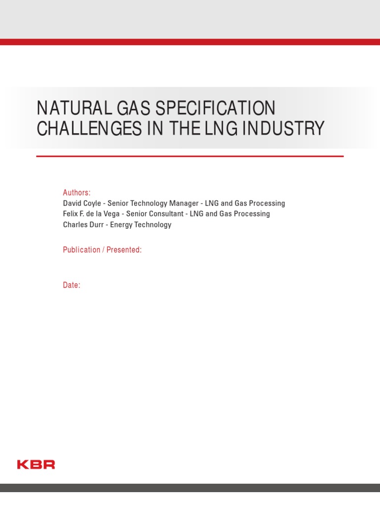Natural Gas Specification Challenges in The LNG Industry | PDF ...