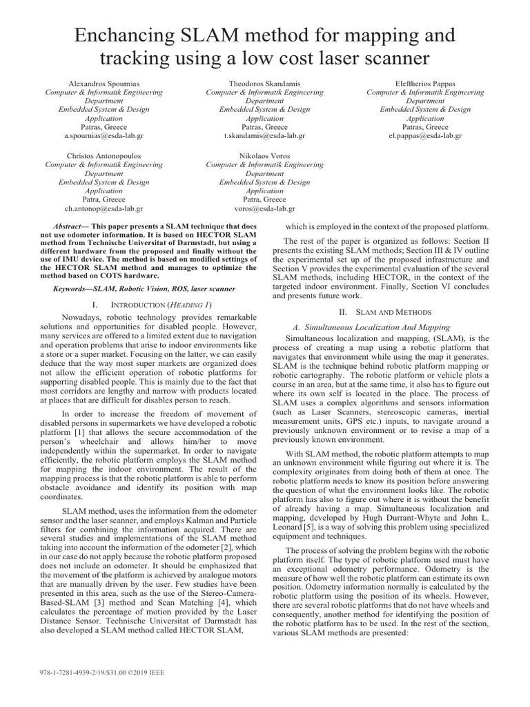 Optimizing SLAM for Low-Cost Robotics | PDF | Computer Science ...