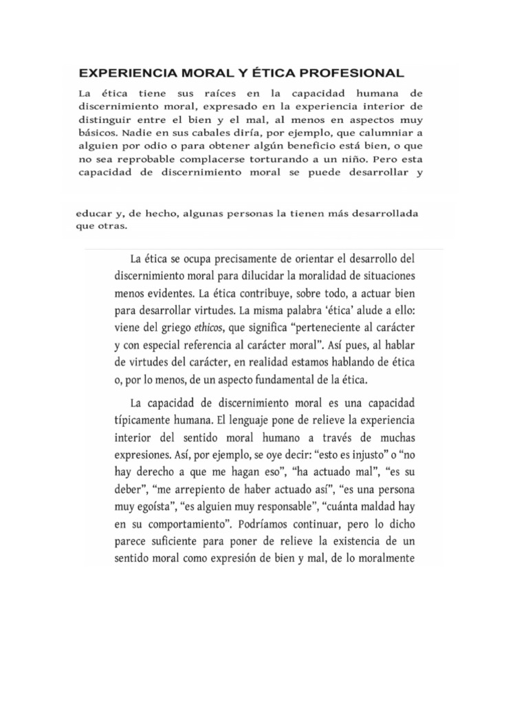 (Etica Profesional y Moral | PDF