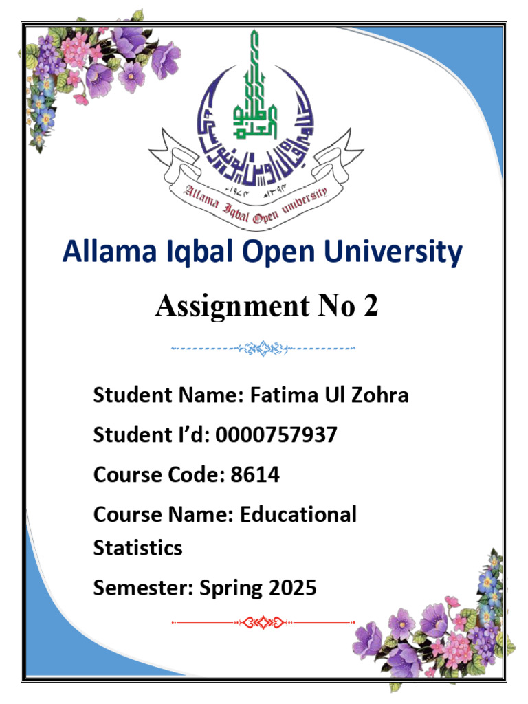 Assignment No 2 8614 | PDF | Mode (Statistics) | Mean