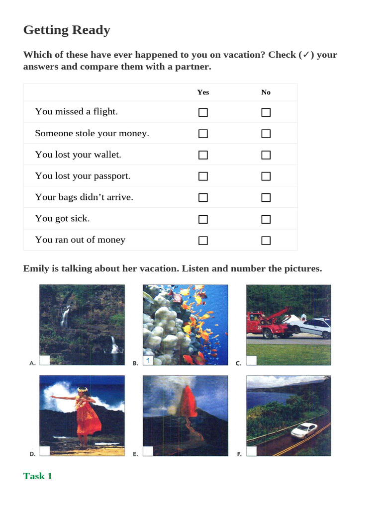 Vacation Challenges and Experiences | PDF