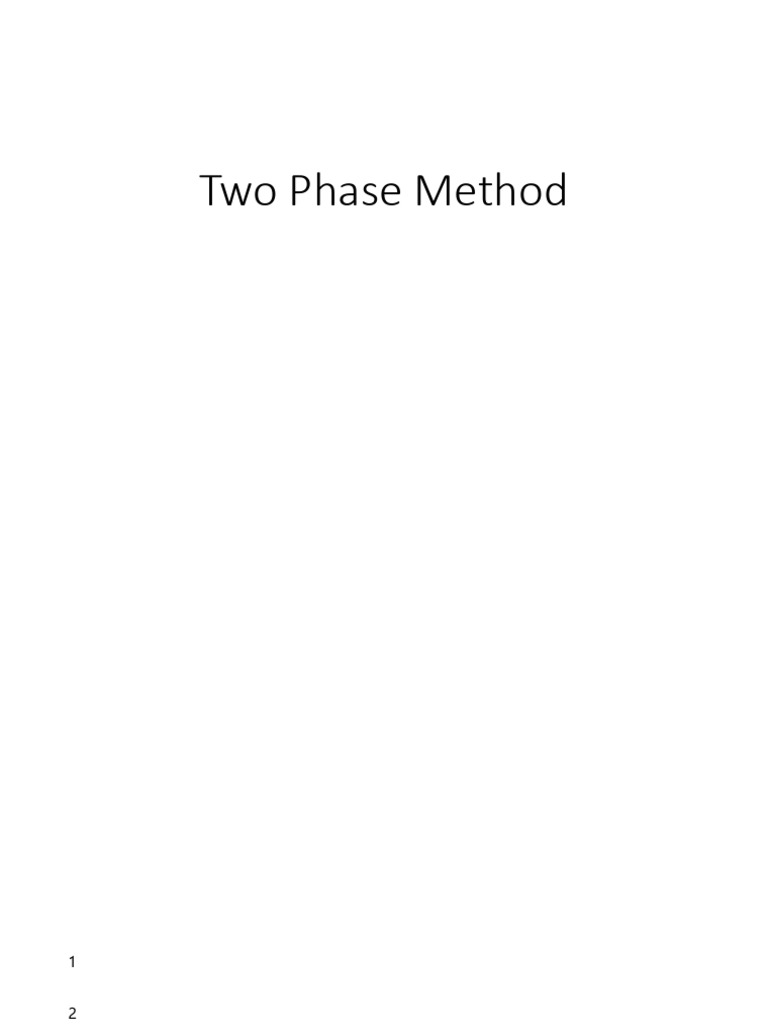 3.6.Dual Phase Simplex Method | PDF
