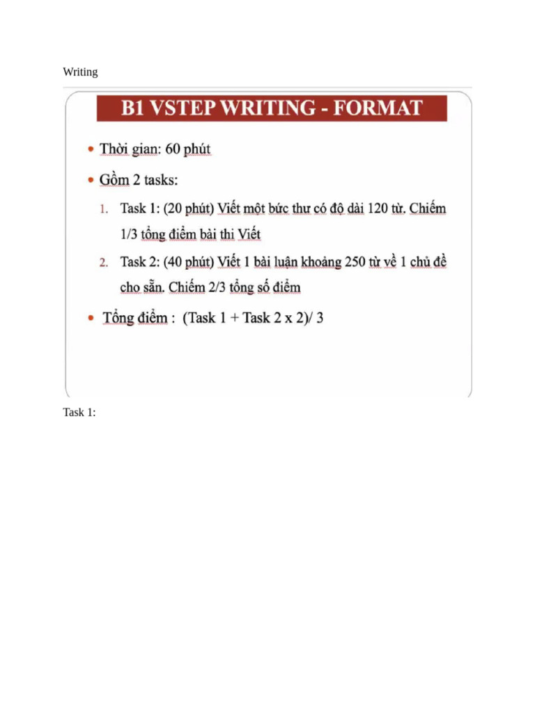 Writing B1 | PDF