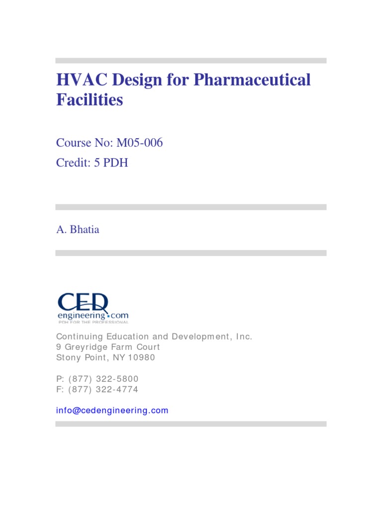 HVAC Design For Pharmaceutical Facilities | PDF | Tablet (Pharmacy ...