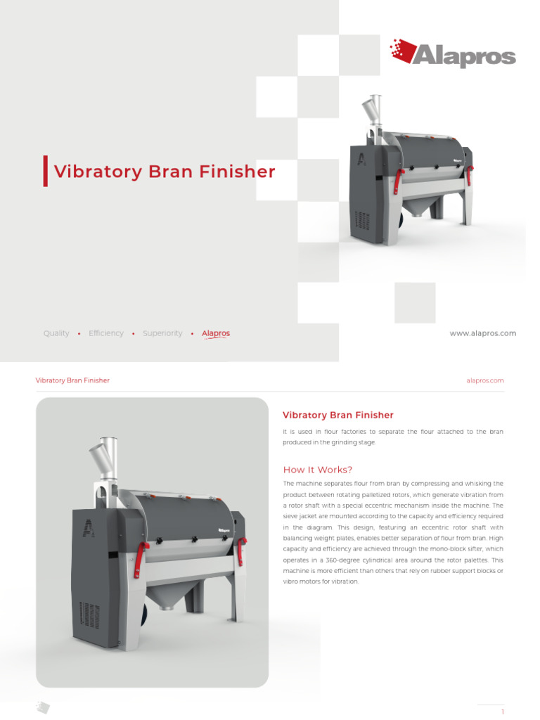 Vibratory Bran Finisher Vibro Sifter | PDF | Industrial Processes ...
