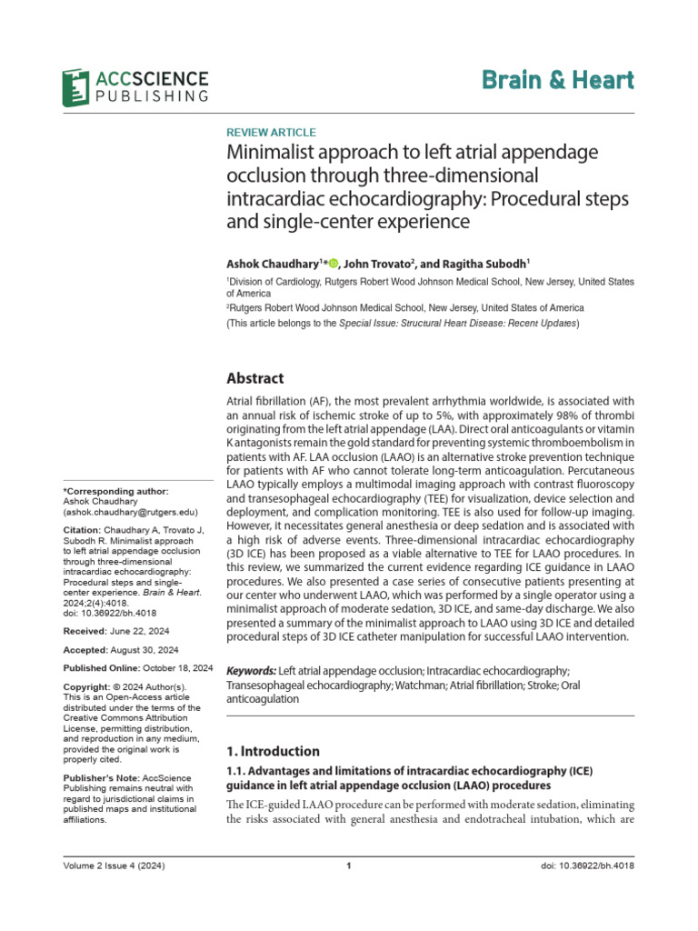 Minimalist approach to left atrial appendage occlusion through three ...