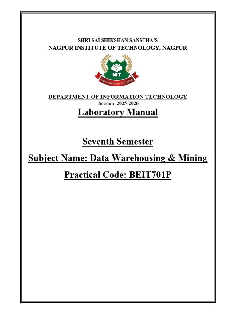 DWM List of Practicals | PDF