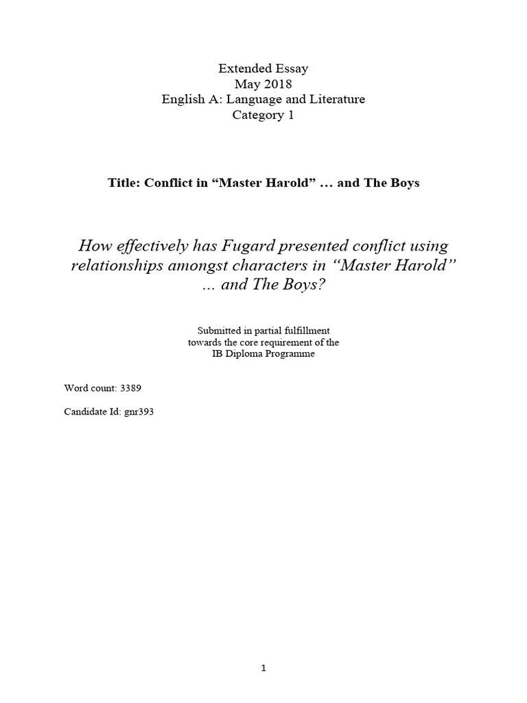 Analyzing Conflict in Fugard's Play | PDF | Ideologies | Conflict ...
