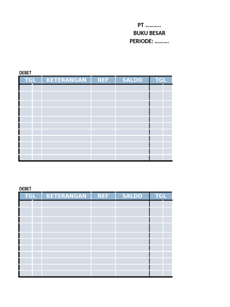 Form Buku Besar | PDF