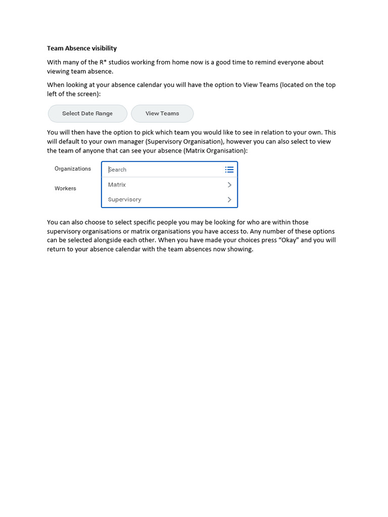 Team Absence | PDF