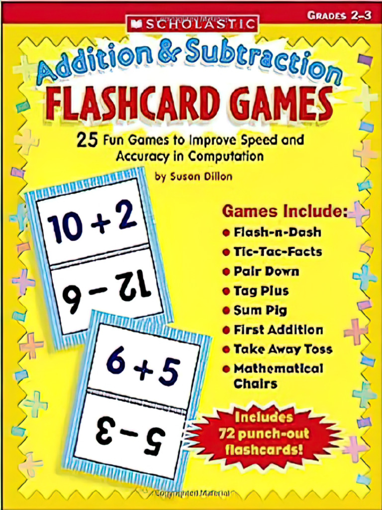 Addition & Subtraction Flashcard Games - 25 Fun Games To - Scholastic ...