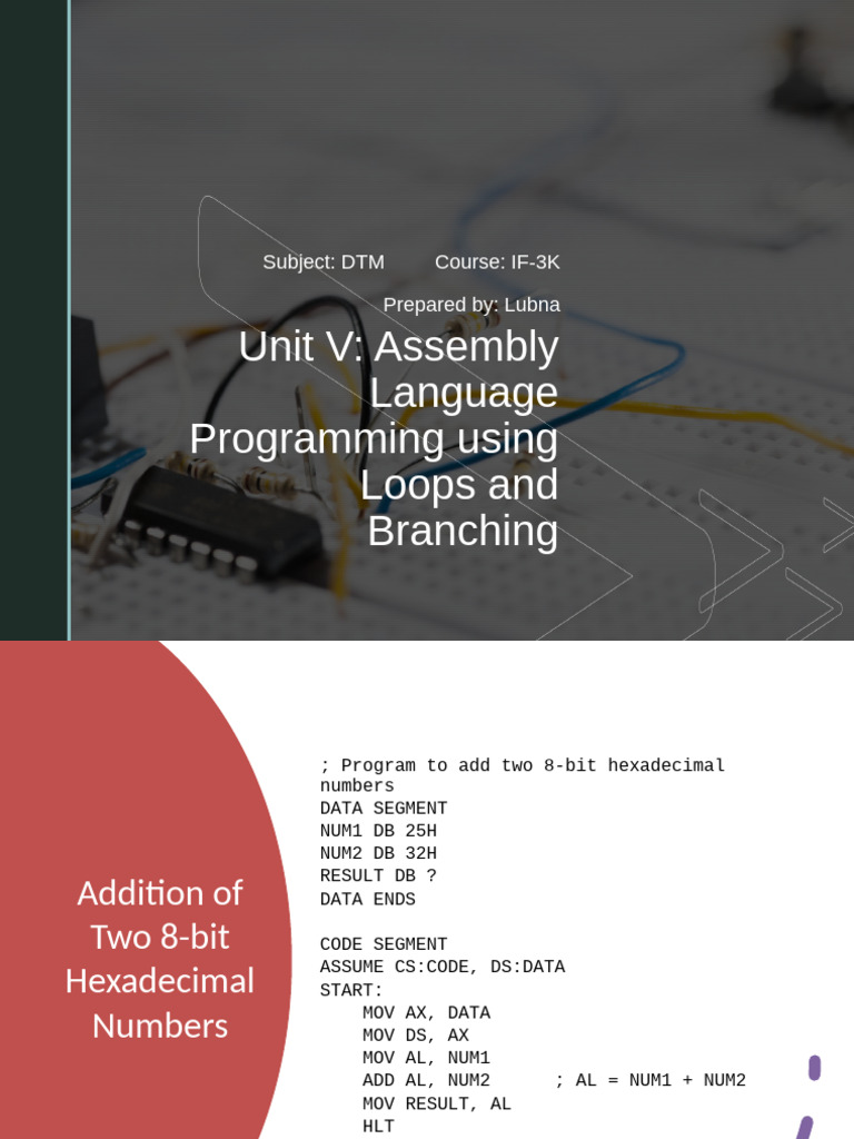Assembly Language Programming Detailed UnitV | PDF | Division (Mathematics) | Elementary Mathematics
