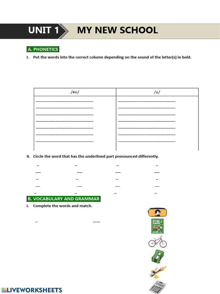Unit 1 My new school Grade 5 Global Success | PDF | Schools | English ...