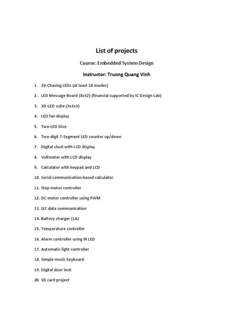 Project List | PDF