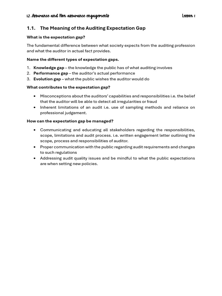 Assurance vs Non-Assurance Engagements | PDF | Audit | Auditor's Report