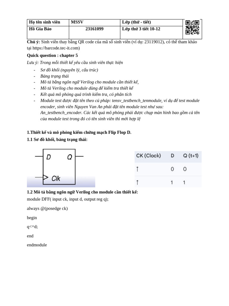 Quick Question. Chapter 05 | PDF