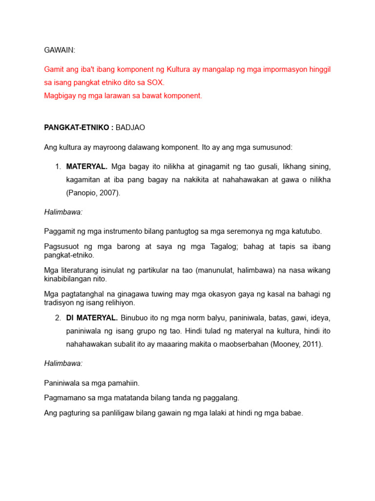 Badjao Culture | PDF