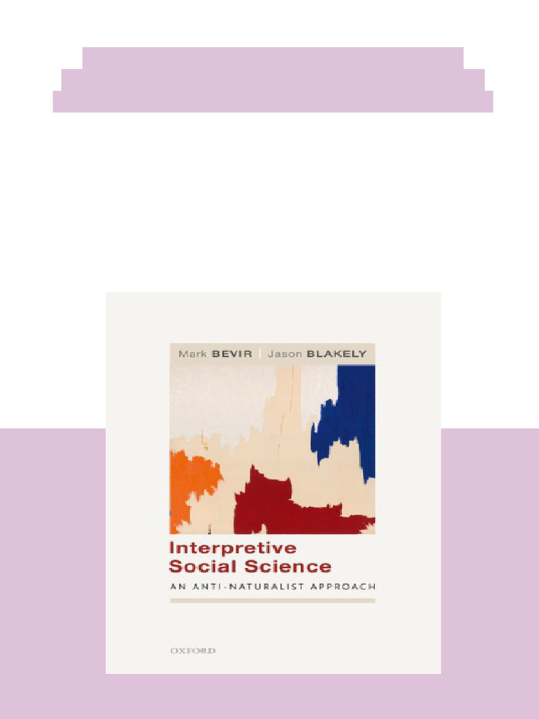 (Ebook) Interpretive Social Science: An Anti-Naturalist Approach by ...