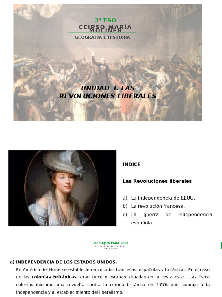 Las Revoluciones Liberales. Gegrafia e Historia | PDF | revolución ...
