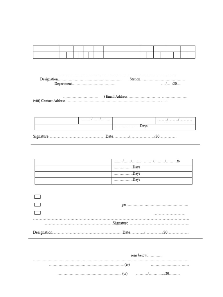 Fomu Ya Likizo Updated | PDF