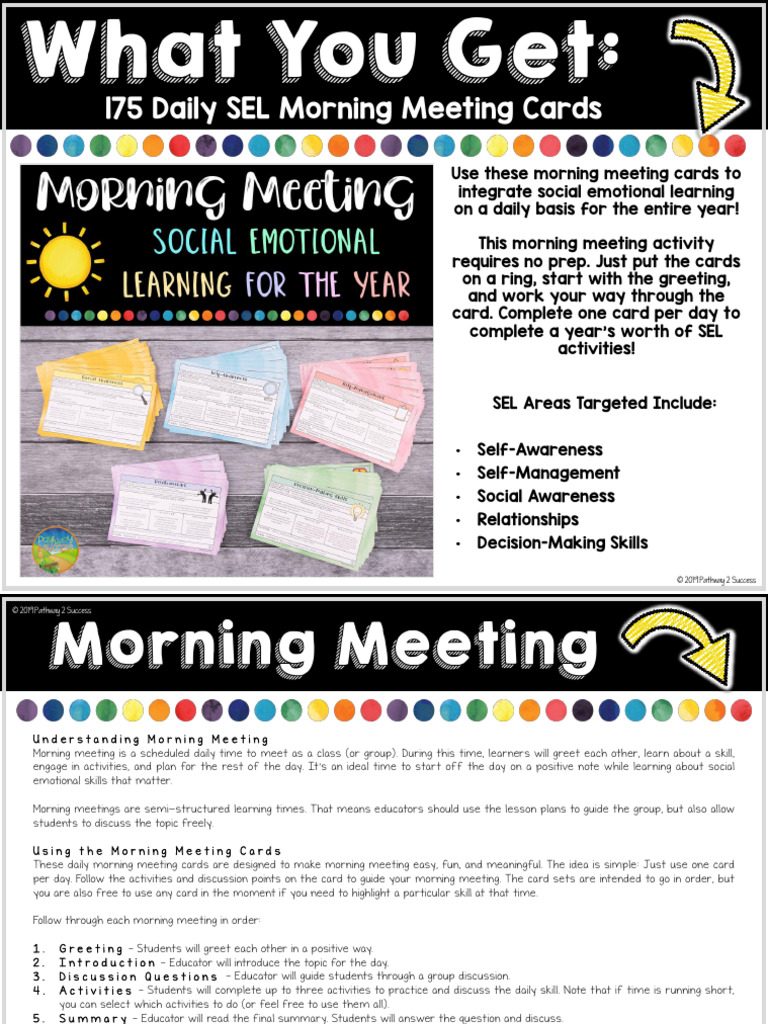 Demo Social Emotional Learning Morning Meeting 4726744 | PDF | Digital ...