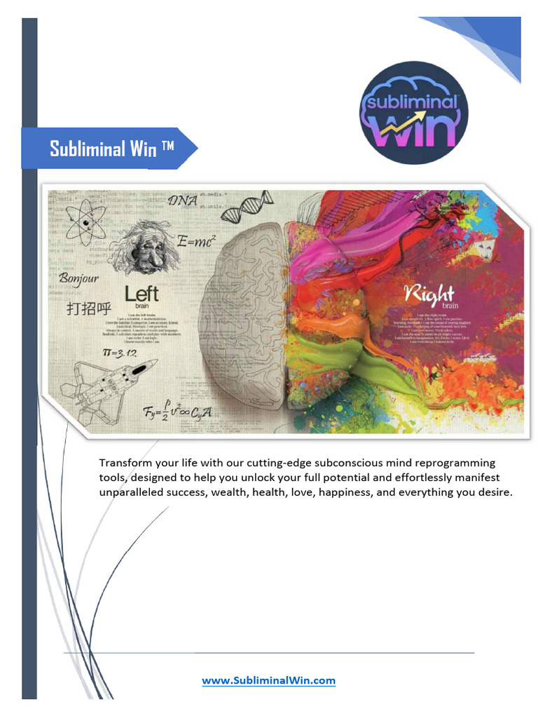 Subliminal Manifestation Secrets | PDF | Habits | Mind