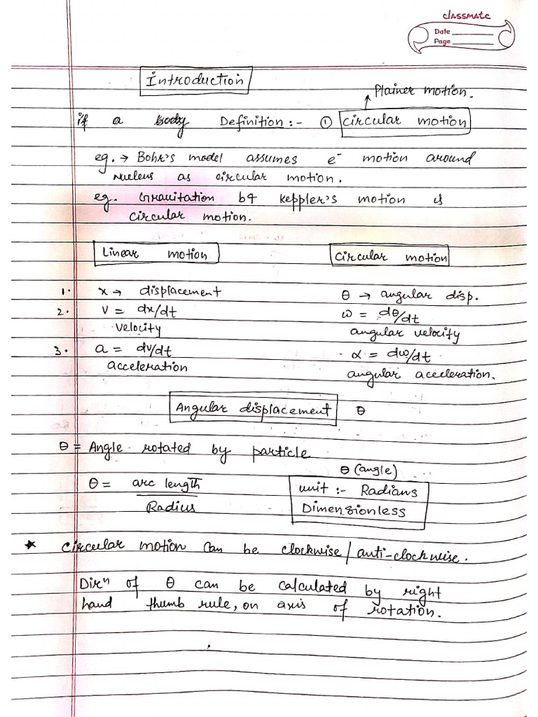 Circular Motion Rajwant Sir | PDF