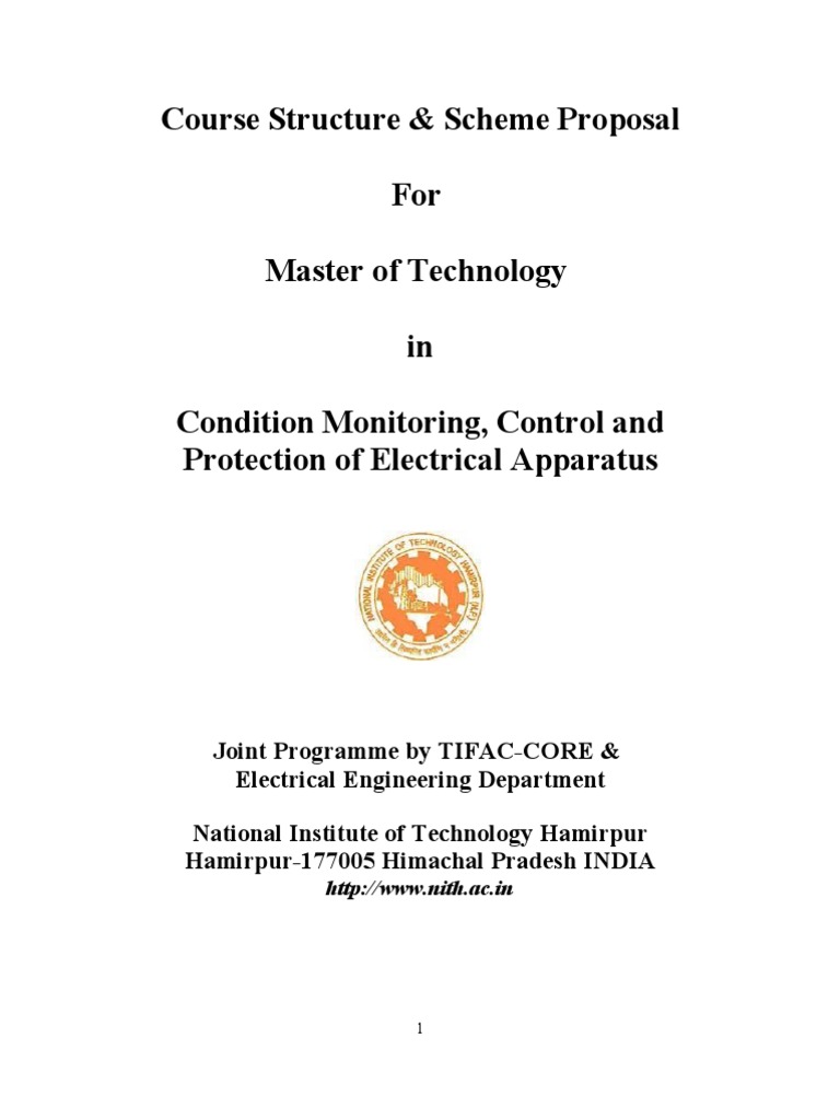 M.Tech Course Structure in Electrical Engineering | PDF