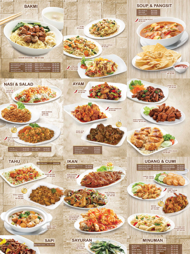 Menu Bakmi Toko Tiga | PDF