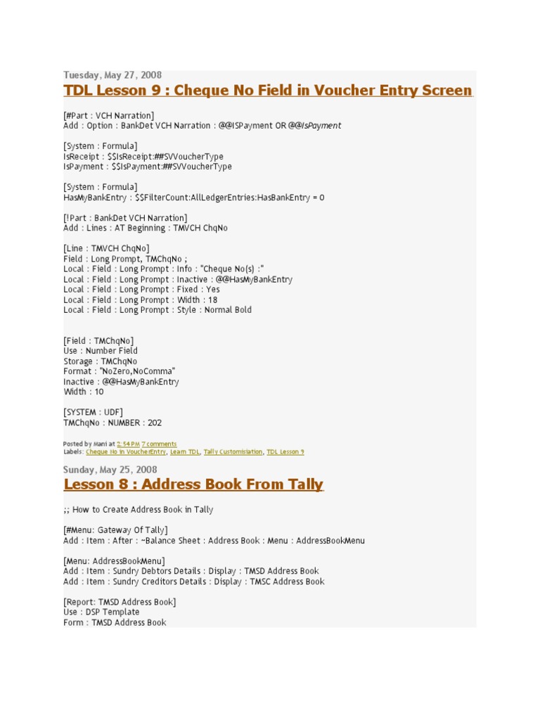 TDL Lessons | PDF | Computing | Business