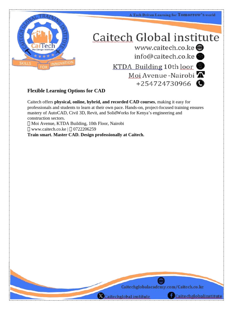 Flexible Learning Options For CAD | PDF
